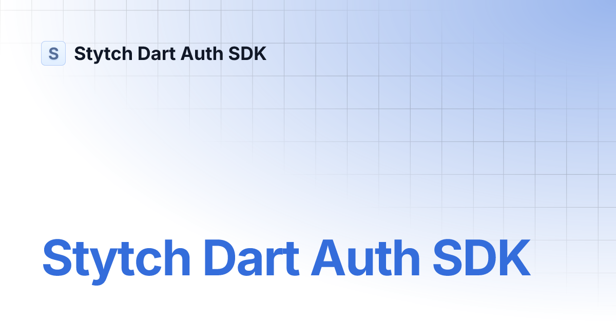 Stytch Dart Auth SDK